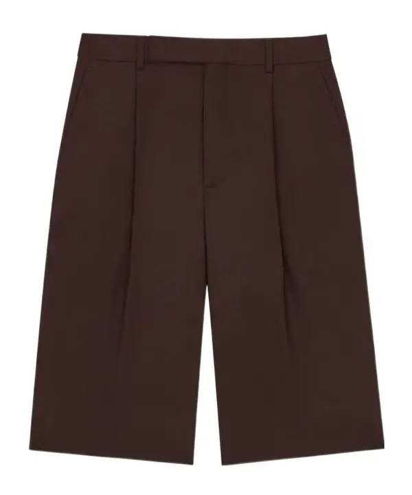 Saint Laurent Pleated Bermuda Shorts - Black