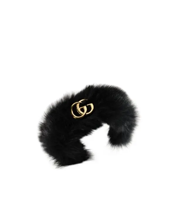 Gucci Fuzzy Hair Band With Double G