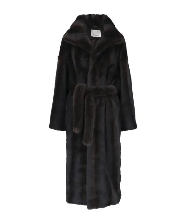 THE FRANKIE SHOP Belted Coat - Black