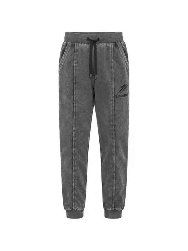 PLEIN SPORT Acid-wash Track Pants - Grey