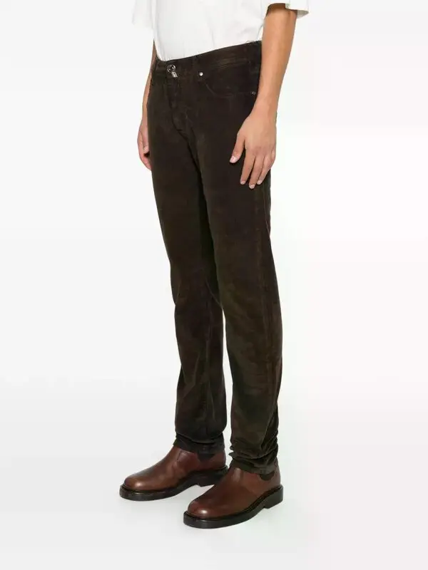 JACOB COHЁN Corduroy-texture Straight-leg Trousers