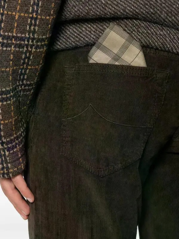 JACOB COHЁN Corduroy-texture Straight-leg Trousers