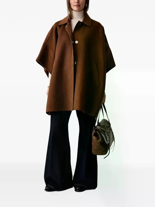 KAOS Button-fastening Cape Coat