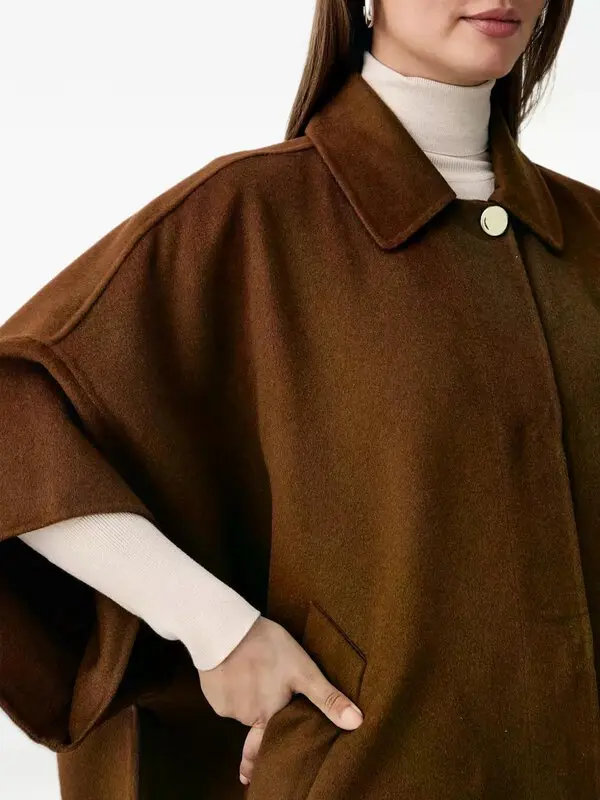 KAOS Button-fastening Cape Coat