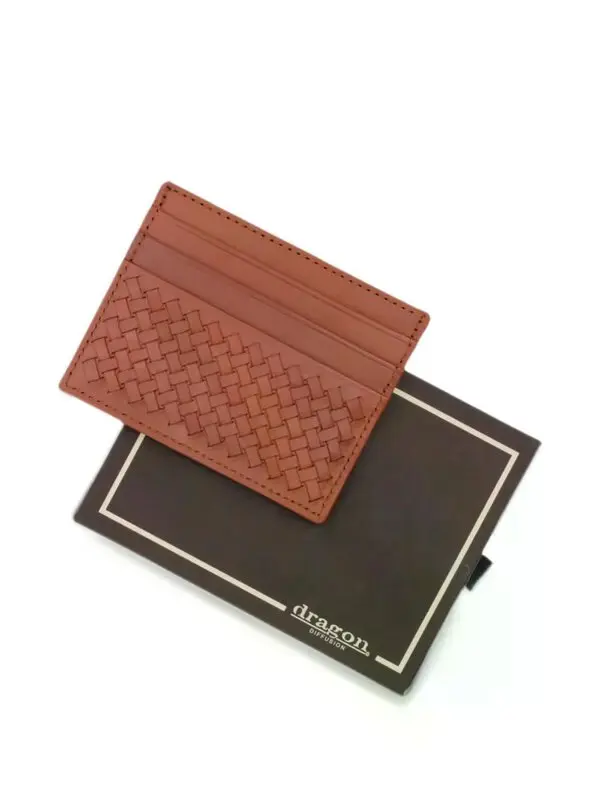 Dragon Diffusion Woven Leather Card Holder