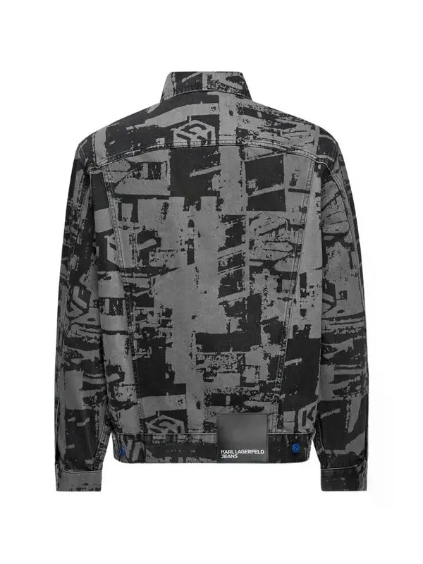 Karl Lagerfeld Cityscape-print Denim Jacket