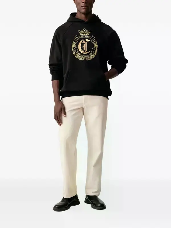 Just Cavalli Logo-print Raglan-sleeve Hoodie