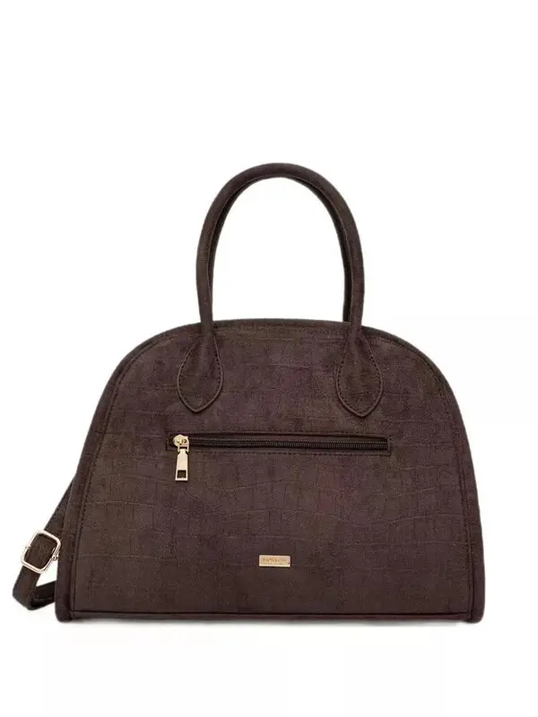 MORGAN Crocodile-effect Tote Bag - Brown