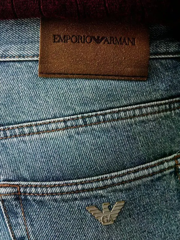 Emporio Armani Logo-patch Belt-loop Jeans