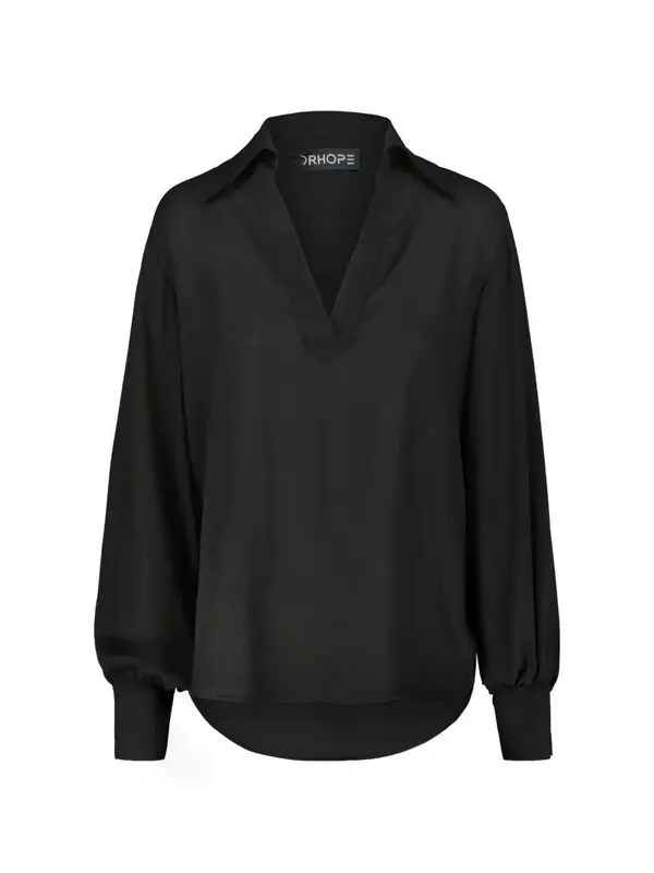 DRHOPE V-neck Long-sleeve Blouse