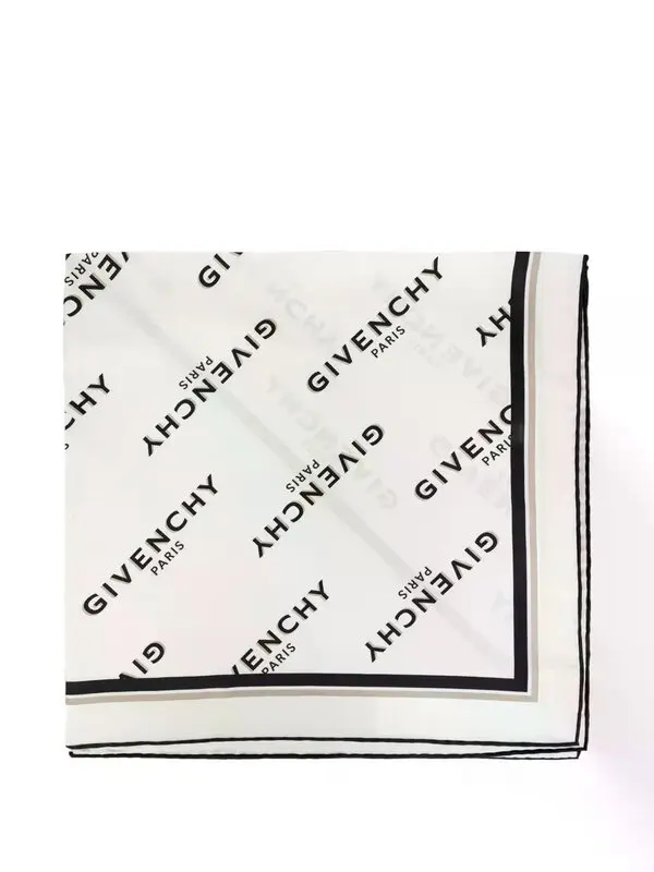 Givenchy Logo-pattern Silk Scarf