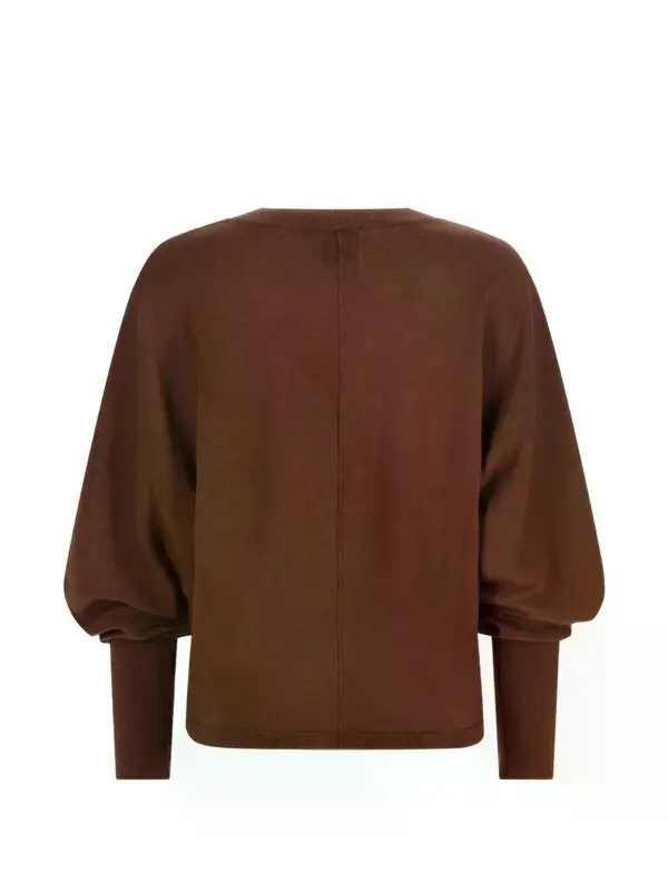 NUDE V-neck Batwing-sleeve Sweater