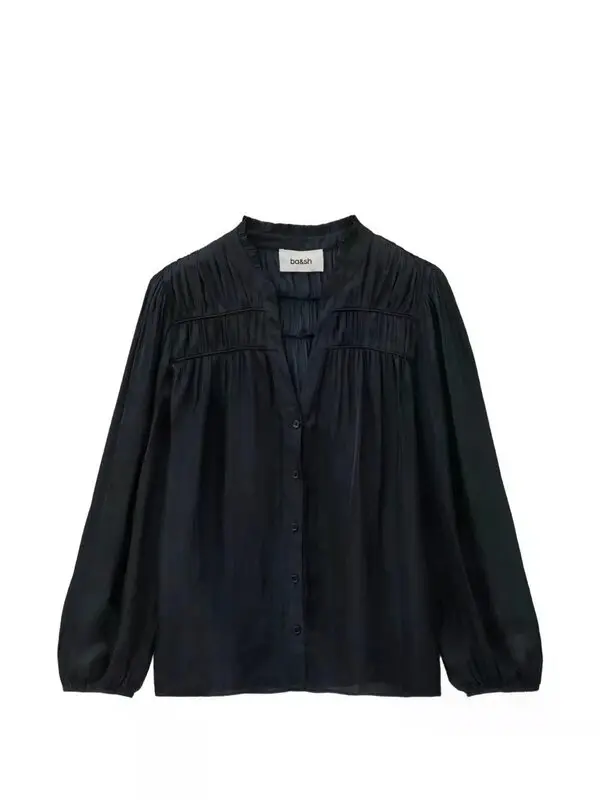 Ba&sh Ruched Long-sleeve Blouse
