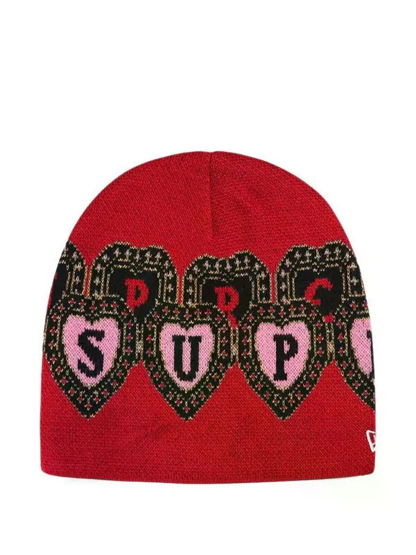 Supreme New Era Hearts Beanie Hat