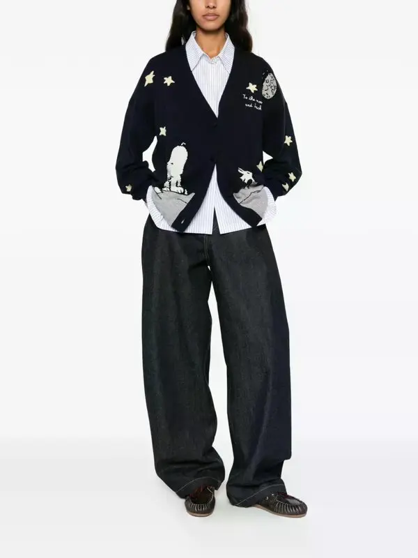 MC2 SAINT BARTH X Peanuts Snoopy-intarsia Star-embroidered Cardigan