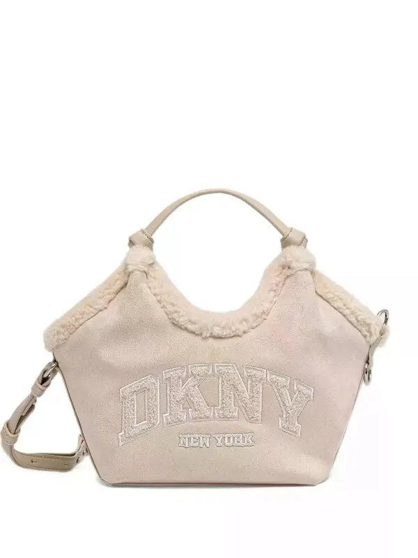 Dkny Logo-patch Two-way Tote Bag - Neutrals