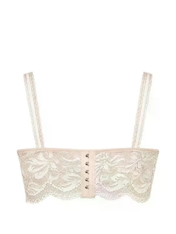 Rabanne Lace-trim Cropped Top