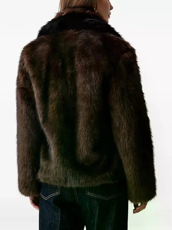 KAOS Contrast-trim Artificial Fur Jacket