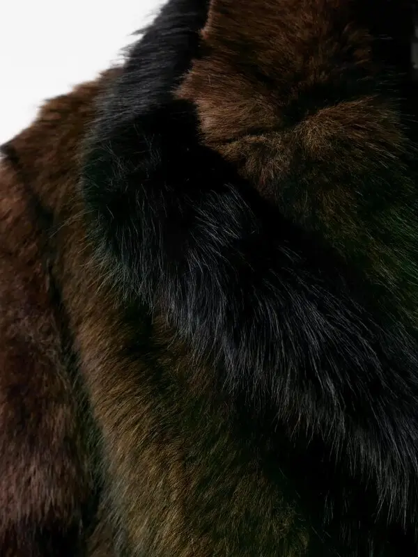 KAOS Contrast-trim Artificial Fur Jacket