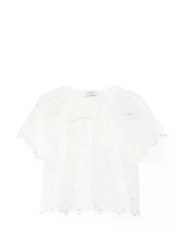 Matteau Broderie Blouse - White