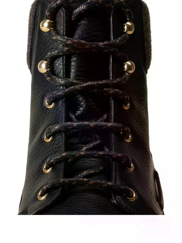 Car Shoe Grain Leather Ankle Boots
