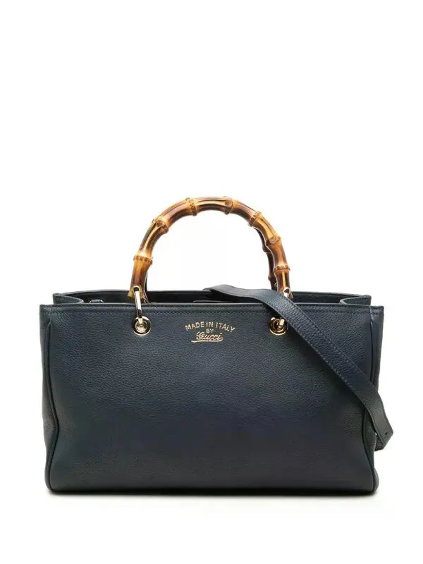Gucci 2000-2015 Medium Calfskin Bamboo Shopper Satchel