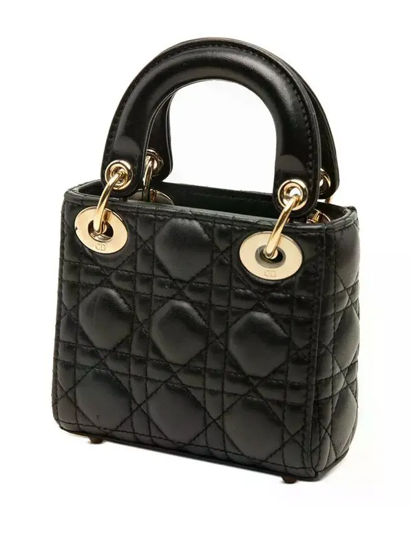 Dior 2020 Micro Lambskin Cannage Lady Satchel