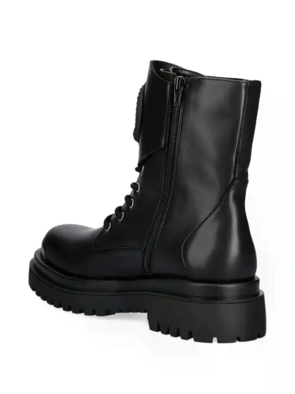 Just Cavalli Buckle-detail Logo-patch Boots