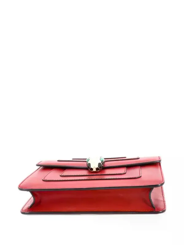 BVLGARI Serpenti Forever Square Shoulder Bag Leather Small Crossbody Bag