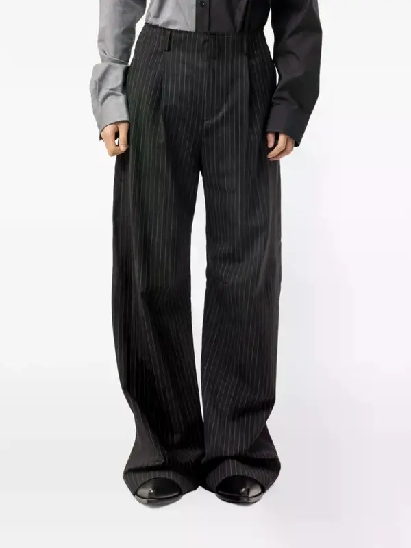 MAISON MARGIELA Pinstripe-pattern Pleated Trousers