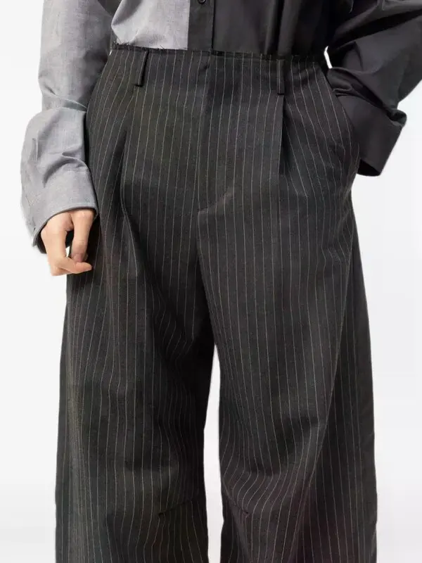 MAISON MARGIELA Pinstripe-pattern Pleated Trousers
