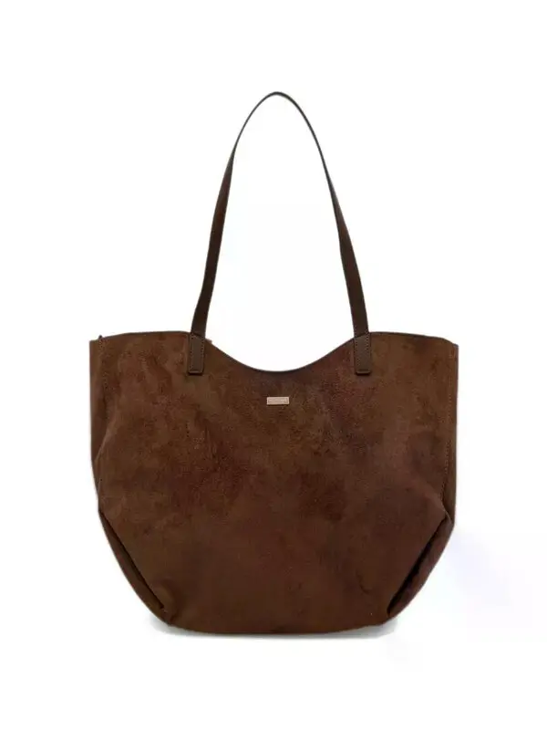 MORGAN Serena Suede-effect Tote Bag - Brown