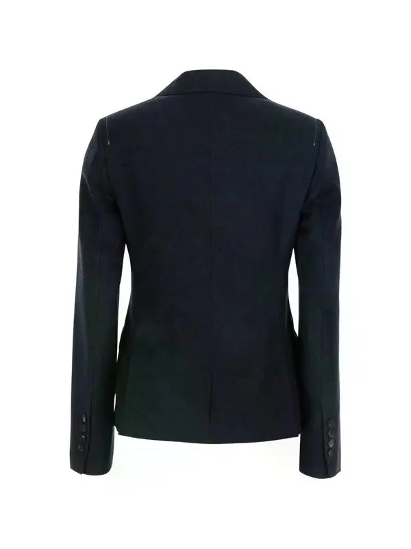 TELA Contrast-stitch Single-breasted Jacket - Grey