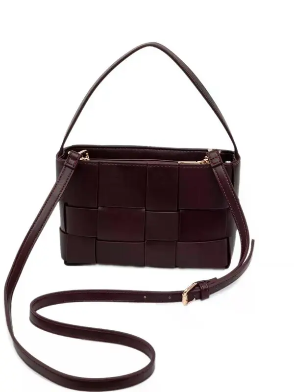 MORGAN Woven Shoulder Bag - Red