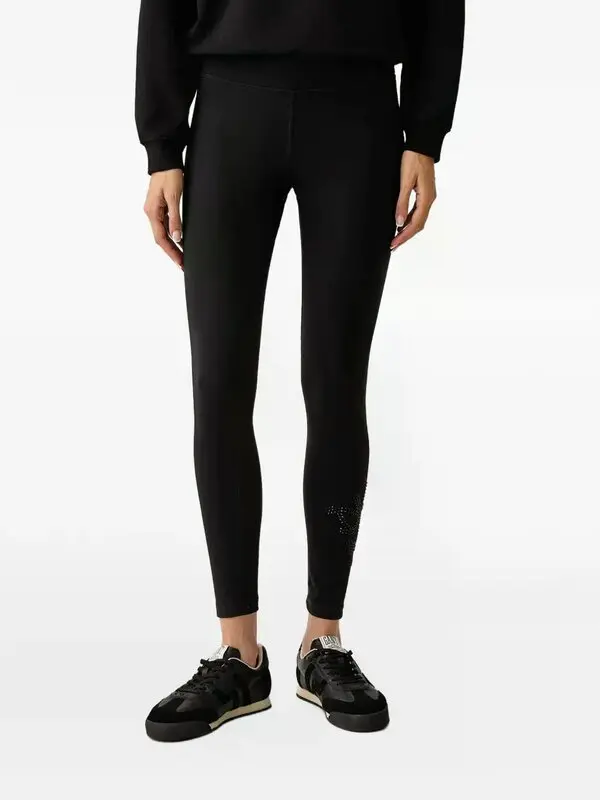 Dkny Crystal-embellished Leggings - Black