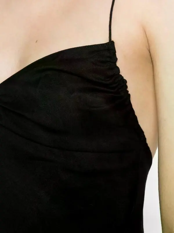 Matteau Sheer Wool Bias Dress - Black