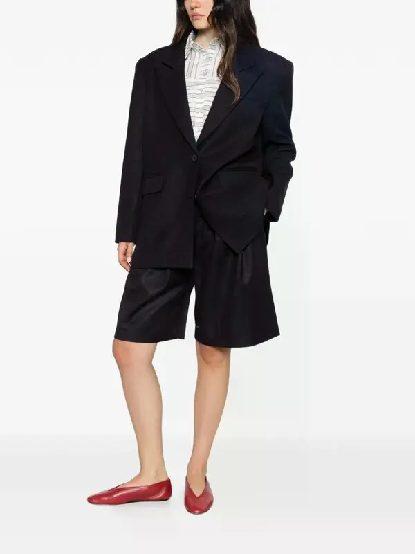 TWENTY FOURHAITCH Pinstripe-pattern Pleated Tailored Shorts