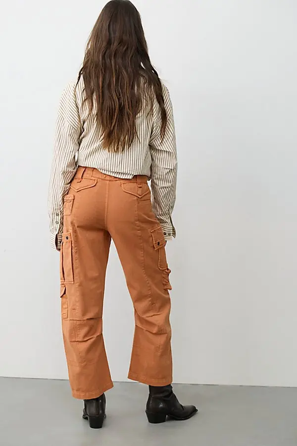 Free People Rainier Arc Cargo Pants - Sunset