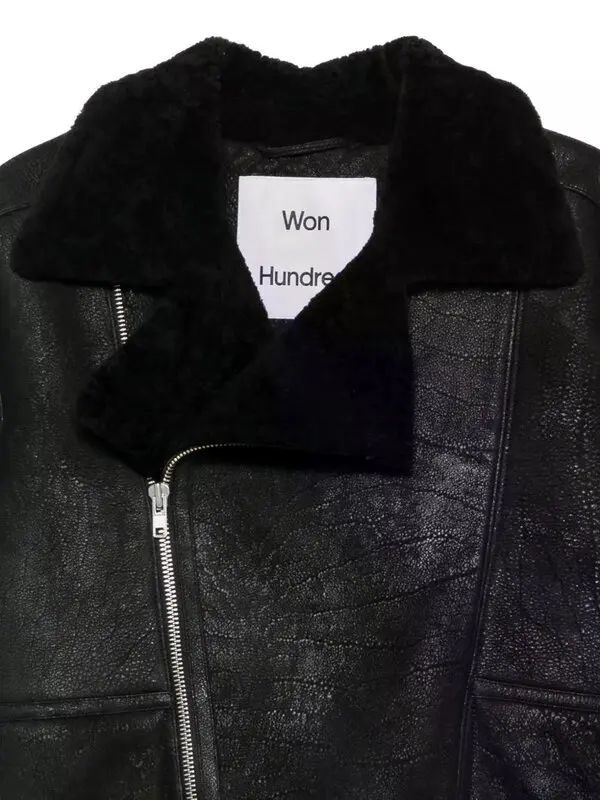 WON HUNDRED Remis Shearling-collar Zip-up Jacket