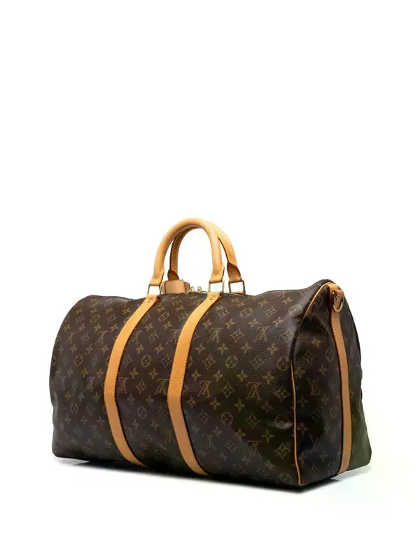 LOUIS VUITTON 2005 Monogram Keepall Bandouliere 50 Travel Bag
