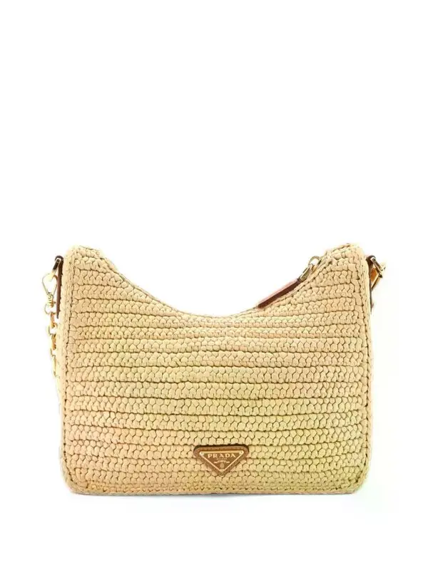 Prada Re-edition 2000 Shoulder Bag Raffia Mini Hobo Bag
