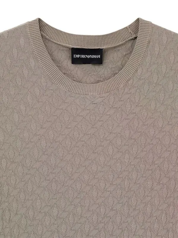 Emporio Armani Textured-knit T-shirt