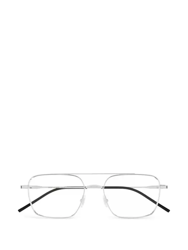 Saint Laurent Tortoiseshell-tips Glasses - Silver