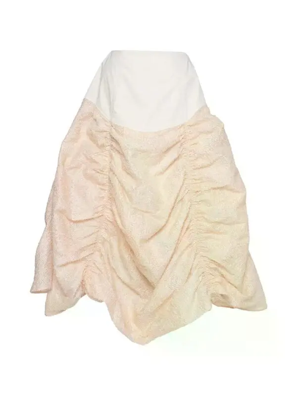 MULLER OF YOSHIOKUBO Relief Balloon Midi Skirt - Neutrals