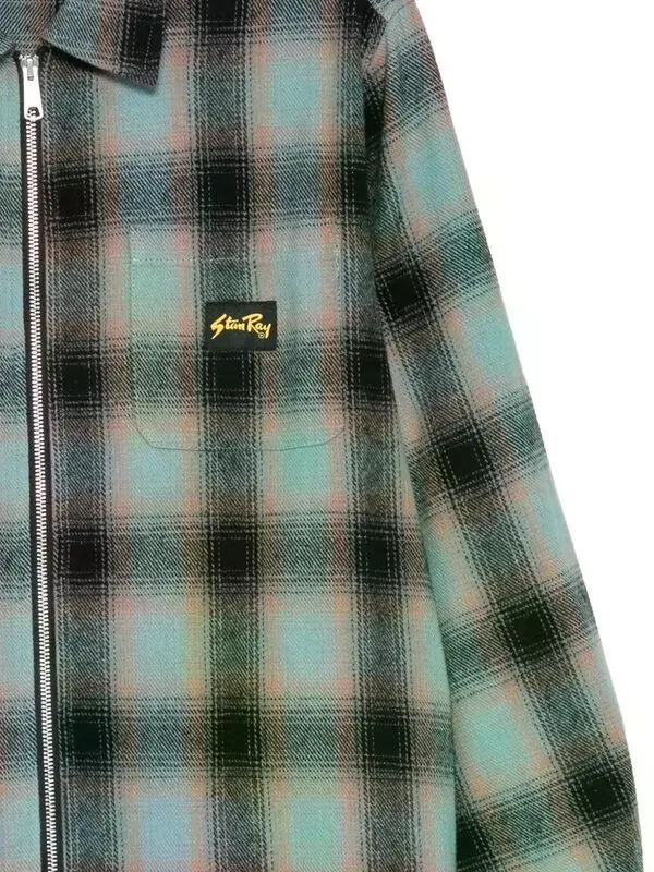 STAN RAY Check-print Zip-up Shirt Jacket