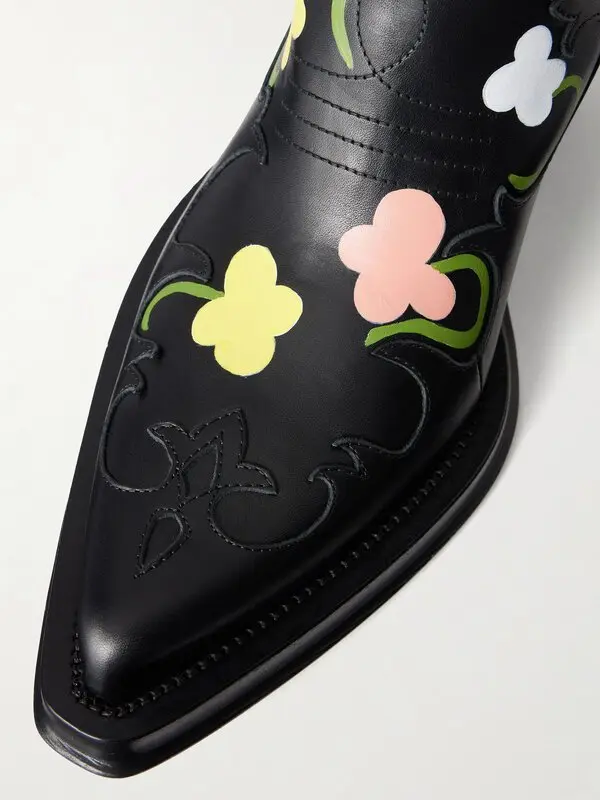 Gabriela Hearst Capitana 60 Hand-painted Leather Knee Boots