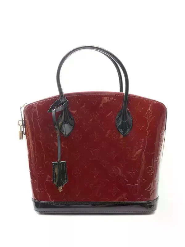 LOUIS VUITTON 2014 Pm Lockit Monogram Vernis Tote Bag - Red