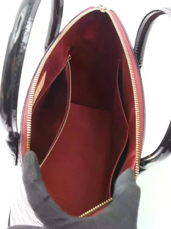 LOUIS VUITTON 2014 Pm Lockit Monogram Vernis Tote Bag - Red