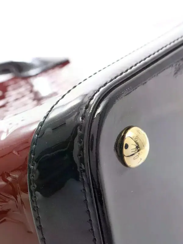LOUIS VUITTON 2014 Pm Lockit Monogram Vernis Tote Bag - Red