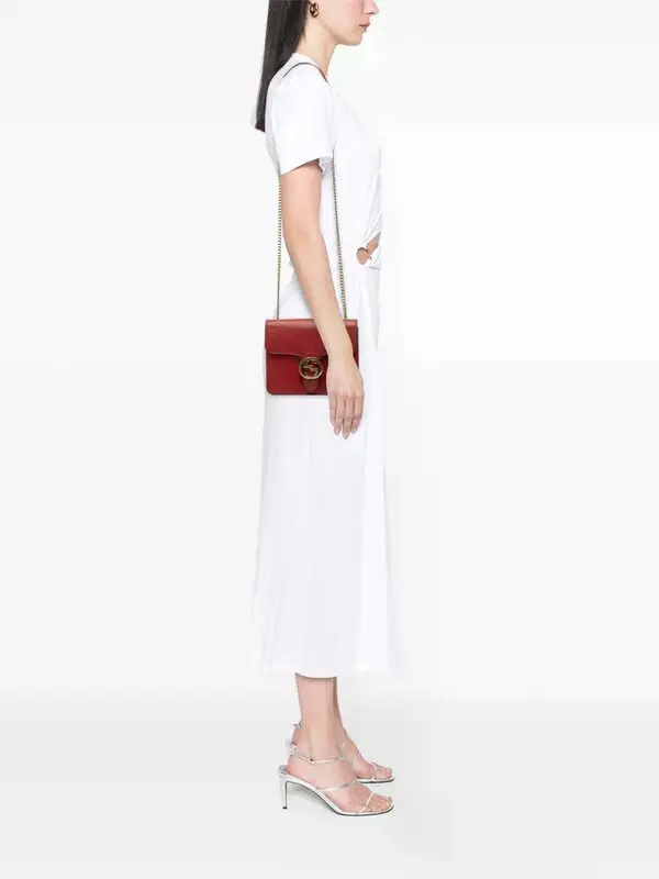 Gucci 2016-2026 Small Dollar Calfskin Interlocking G Crossbody Bag - Red